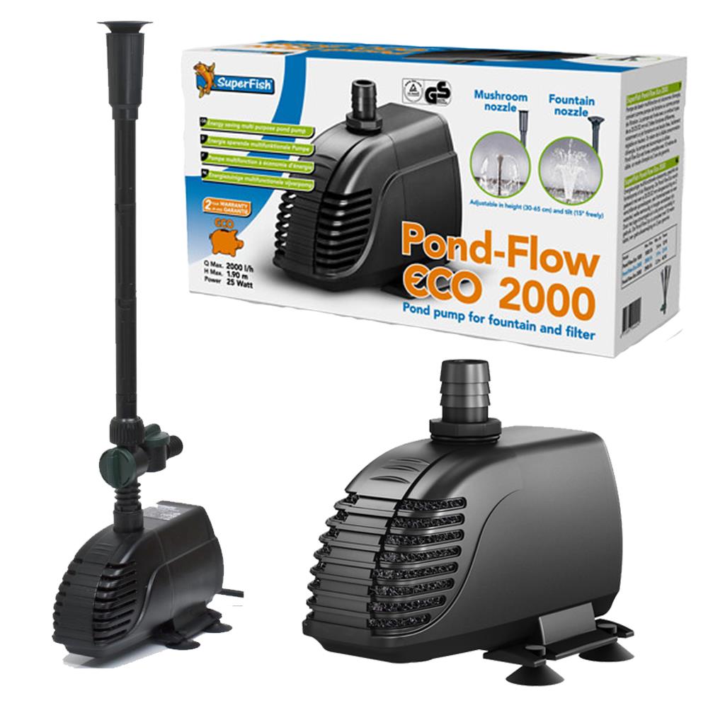 Superfish Pond Flow Eco Fountain Pump | Garden Water Feature Filter