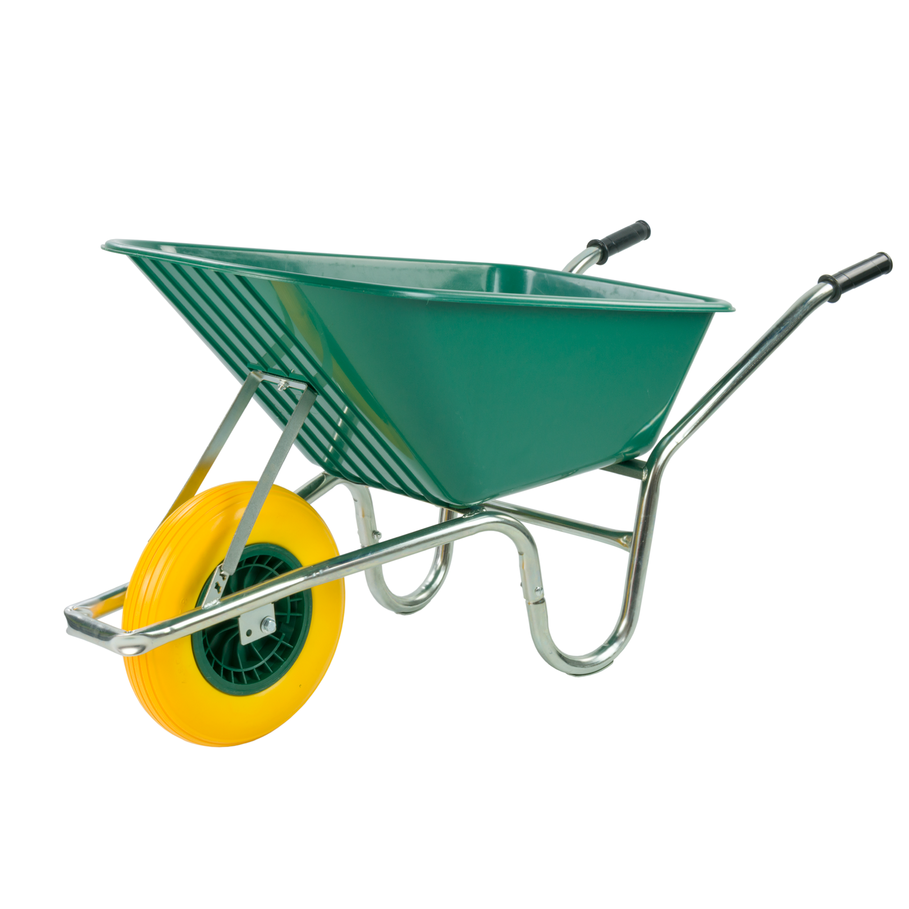 KCT Green 110L Galvanised Steel Frame Heavy Duty Wheelbarrow | Outdoor ...