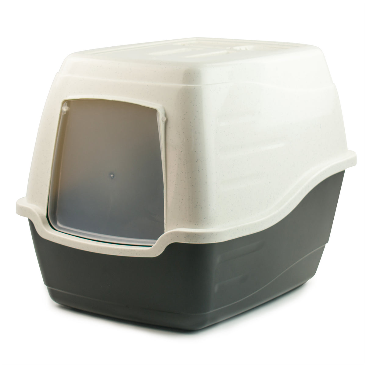 KCT Large Enclosed Hooded Pet Cat Litter Tray with Door Flap Filter
