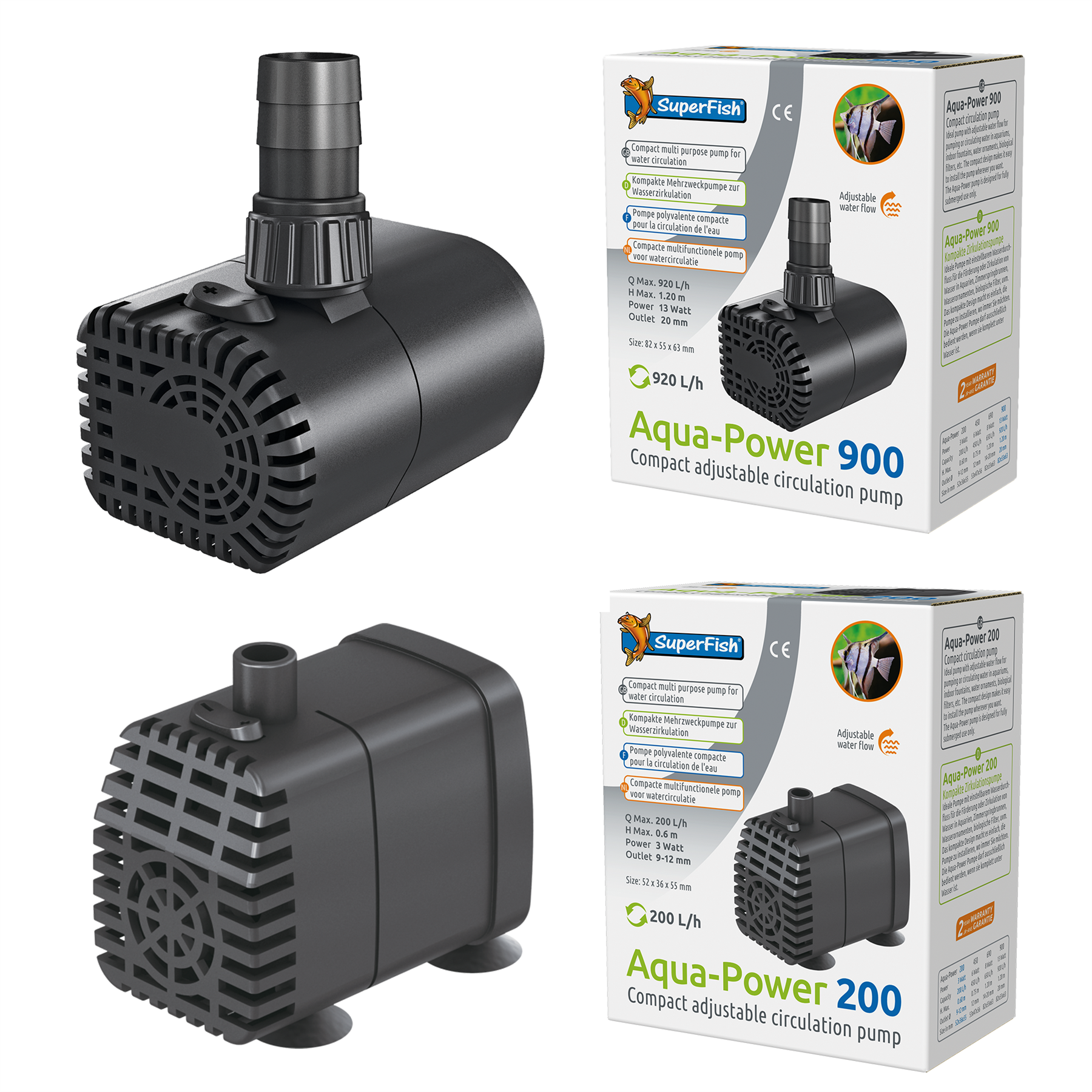 SuperFish Aqua-Power Aquarium Pumps | 200-920 L/h Flow