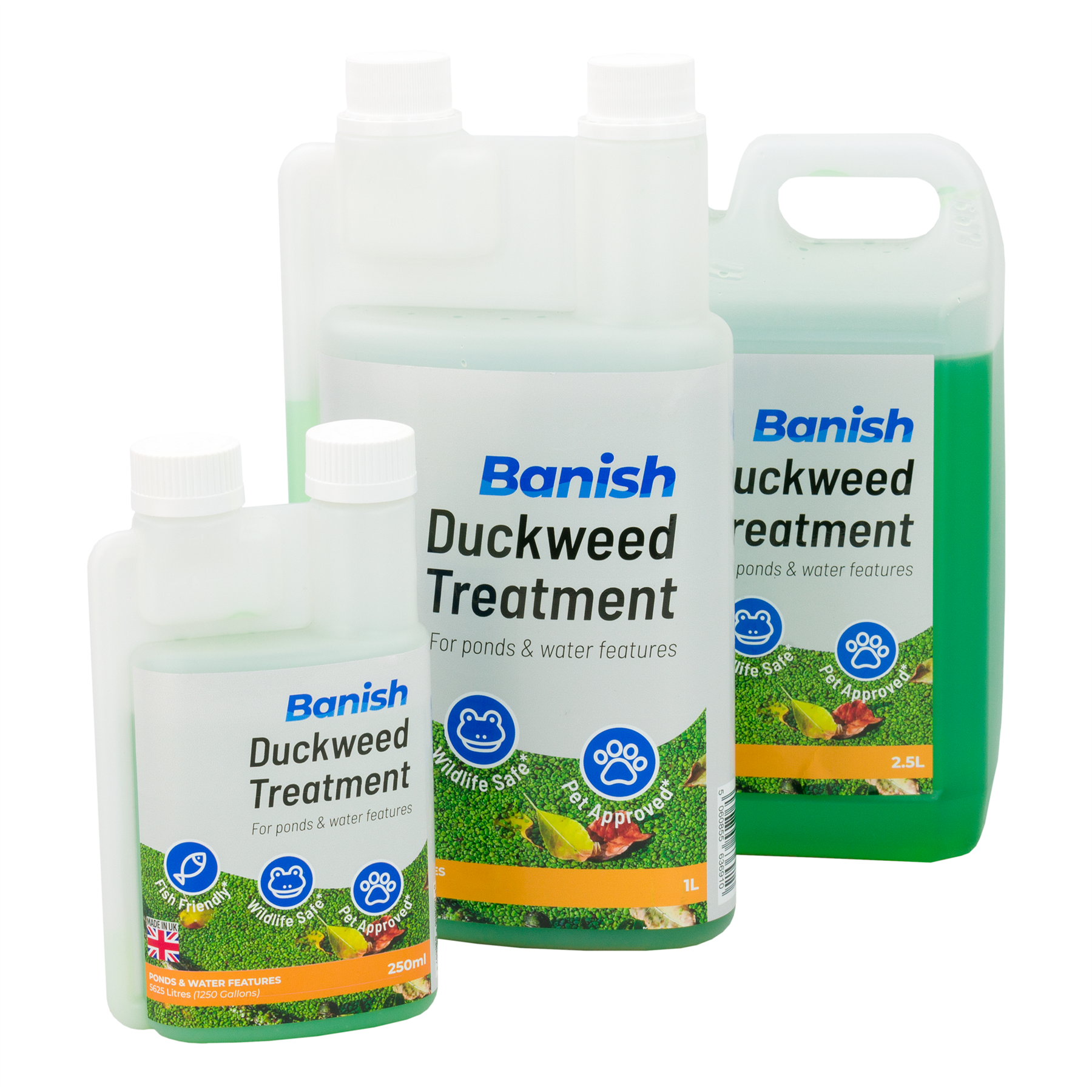 Banish Duckweed Pond Water Treatment - Remove Aquatic Weed Control