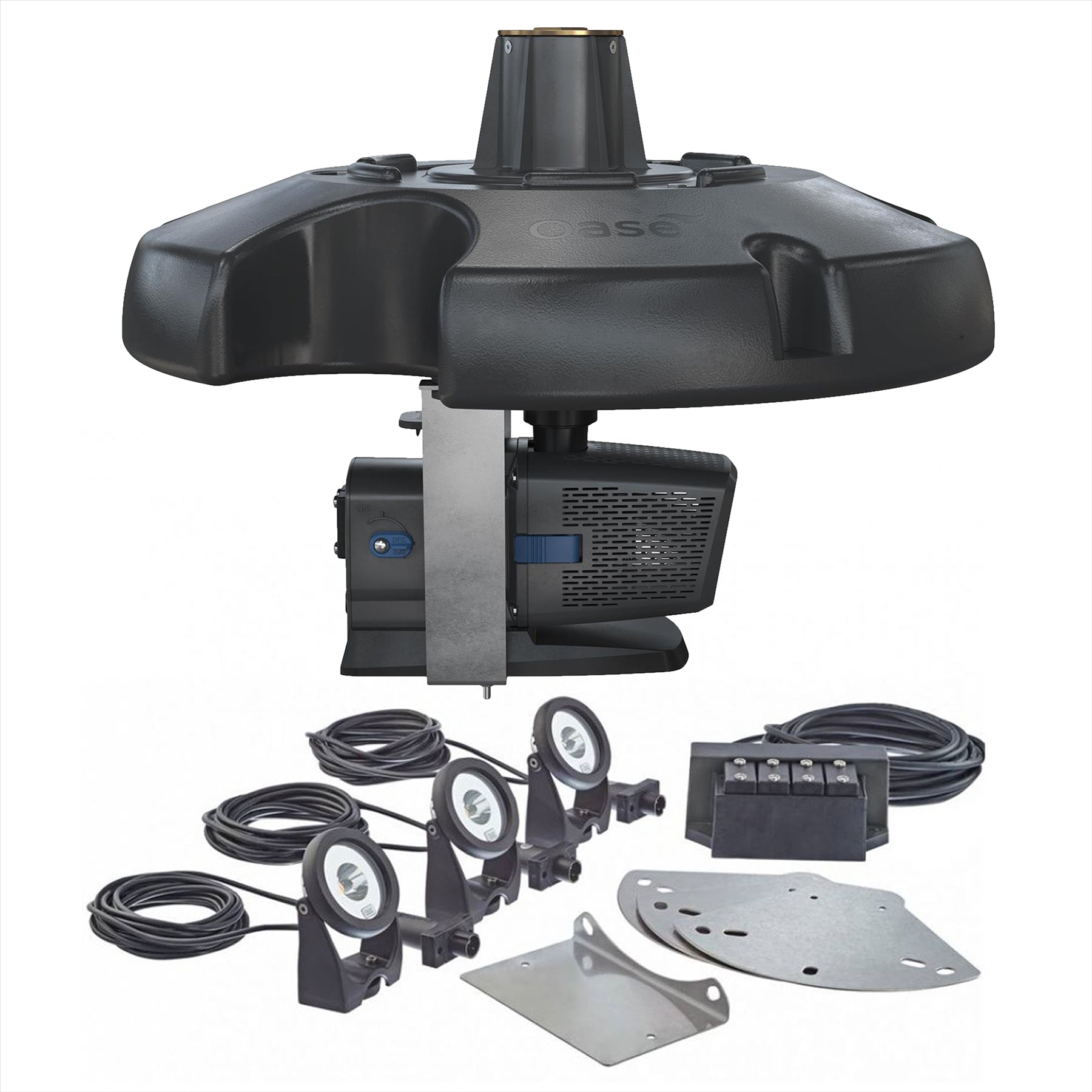 Oase PondJet Floating Fountain + RGB Light Set | Pond Water Feature ...